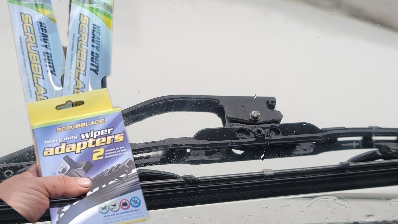 Scrubblade windshield wiper adapter and blade review - YouTube