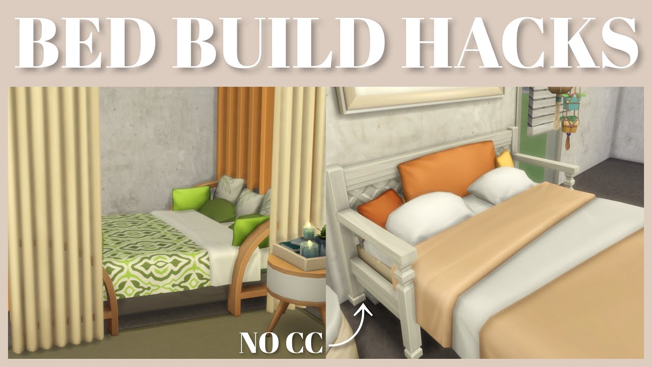 The Sims 4 Easy Bed Build Hacks ♡ - YouTube