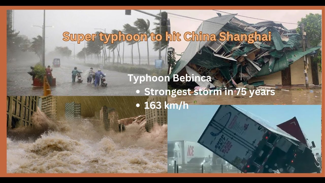 Strongest super typhoon to hit China Shanghai devastated - YouTube