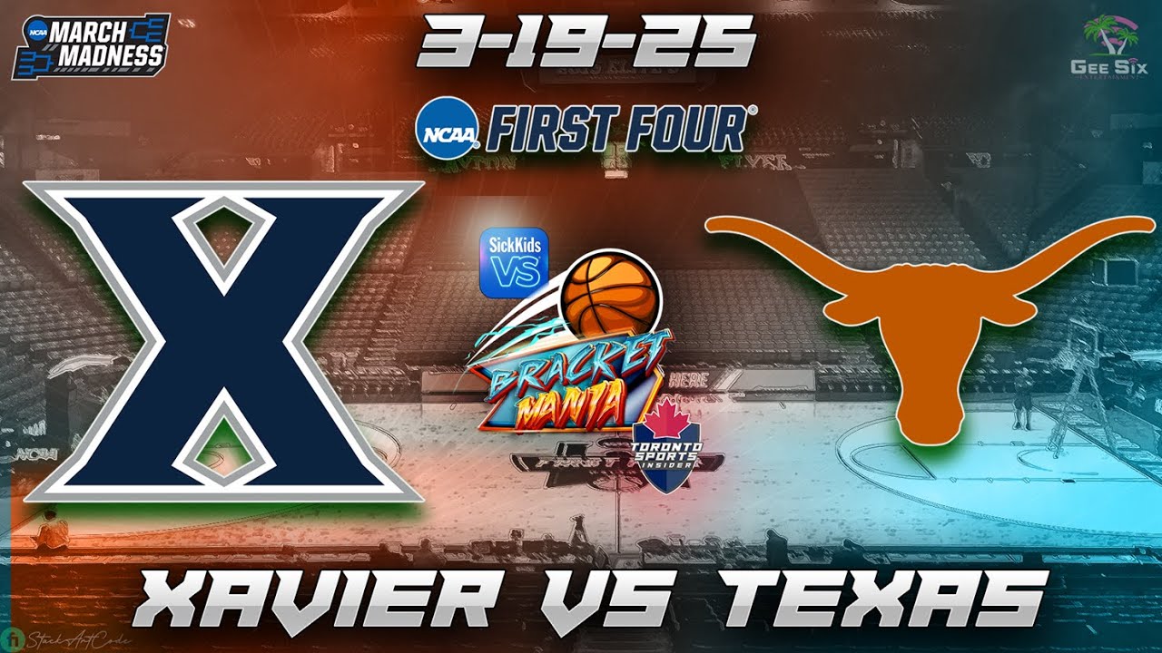 3-19-25 Xavier vs Texas 2025 March Madness Game Audio | First 4 LIVE ...