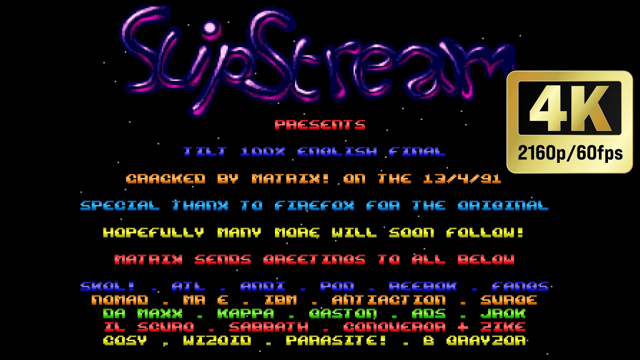Slipstream - Cracktro - Amiga 4K - YouTube
