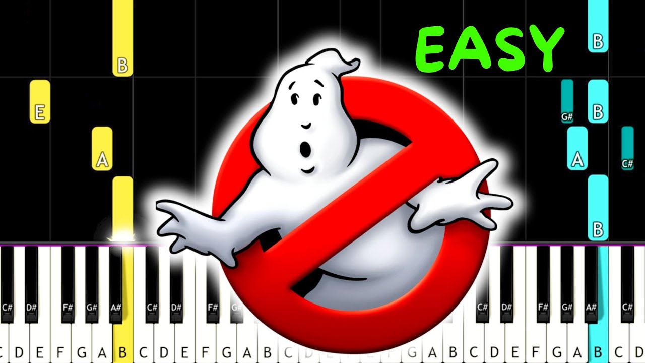 🎹 GHOSTBUSTERS Theme Song | EASY Piano Tutorial - YouTube