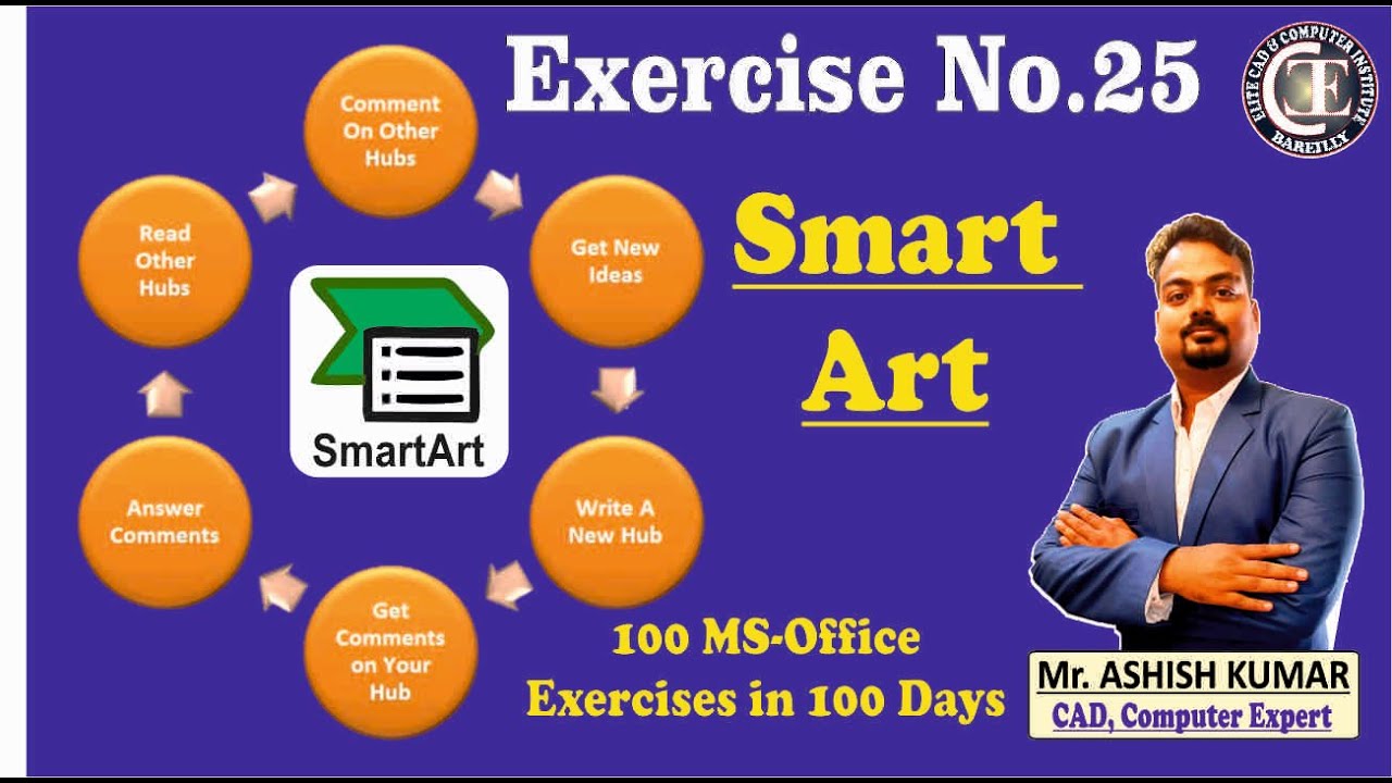 Create Circular Smart Art Design || Microsoft Word I Exercise 25 # ...
