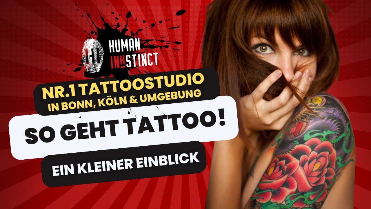 Tattoos vom Profi - Workflow im Human INKstinct Bonn Tattoostudio - YouTube