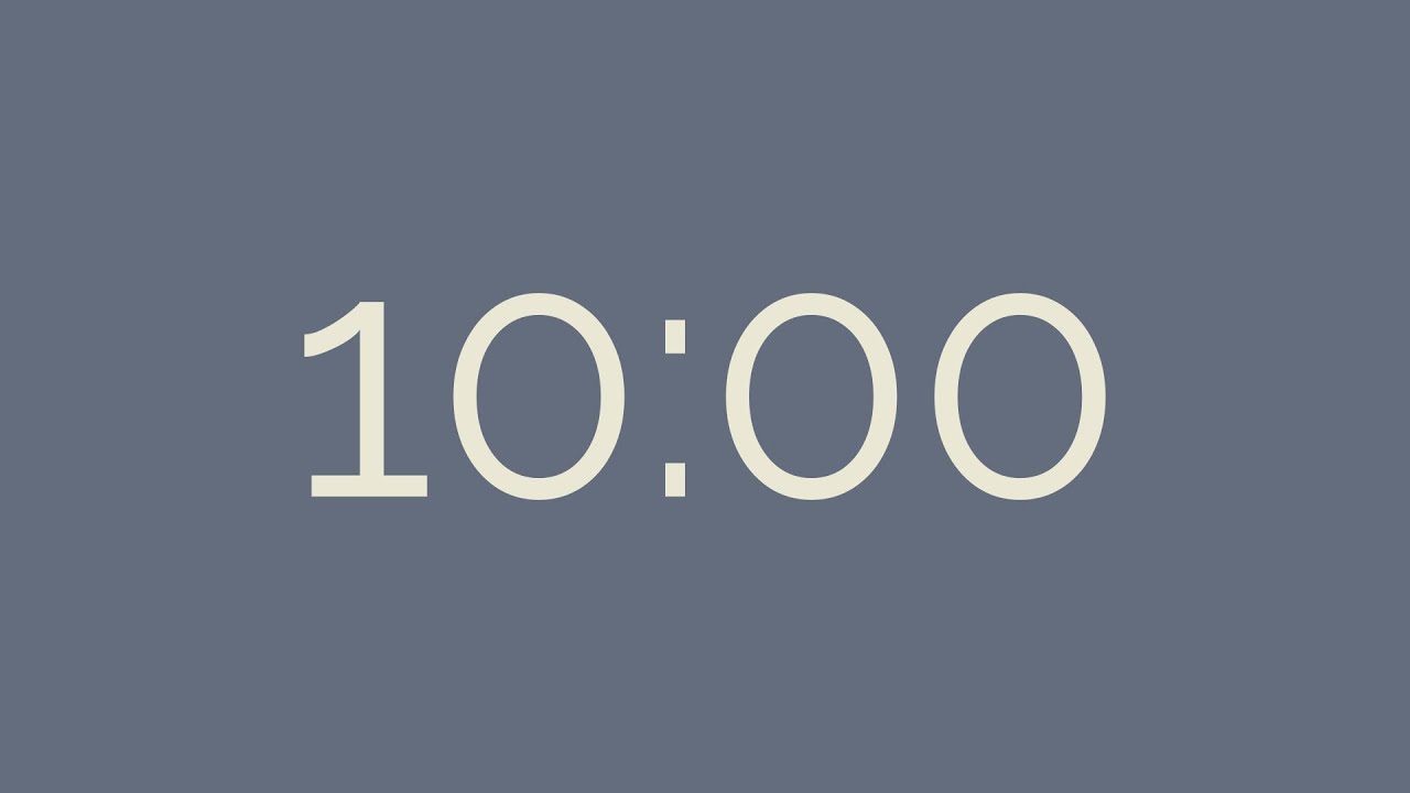 10-Minute Countdown Timer | Mist Blue × White Rock - YouTube