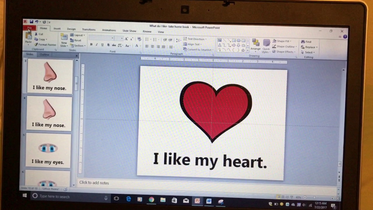 How to make and print a take-home book in powerpoint - YouTube