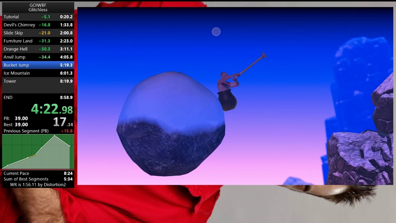 Getting over It Speedrun - 8:10:94 - YouTube