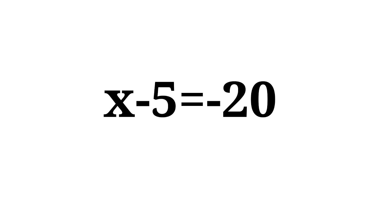 How To Solve The Equation X 5 20 YouTube