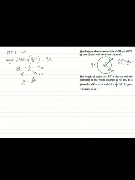 #解题 SPM Add Maths - Form 5 Chapter 1 - Circular Measure 【HOTS】 什么鬼东西我重录 ...