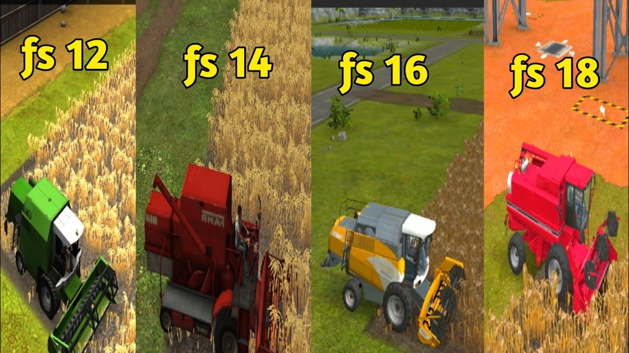 fs 12 vs fs 14 vs fs 16 vs fs 18 || Farming Simulator Gameplay || - YouTube