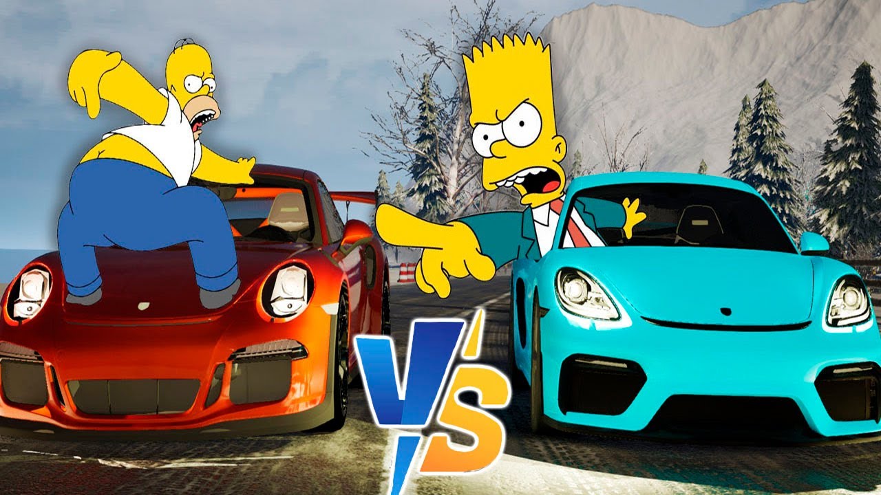 The epic race between Homer and Bart Simpson — the video that has ...