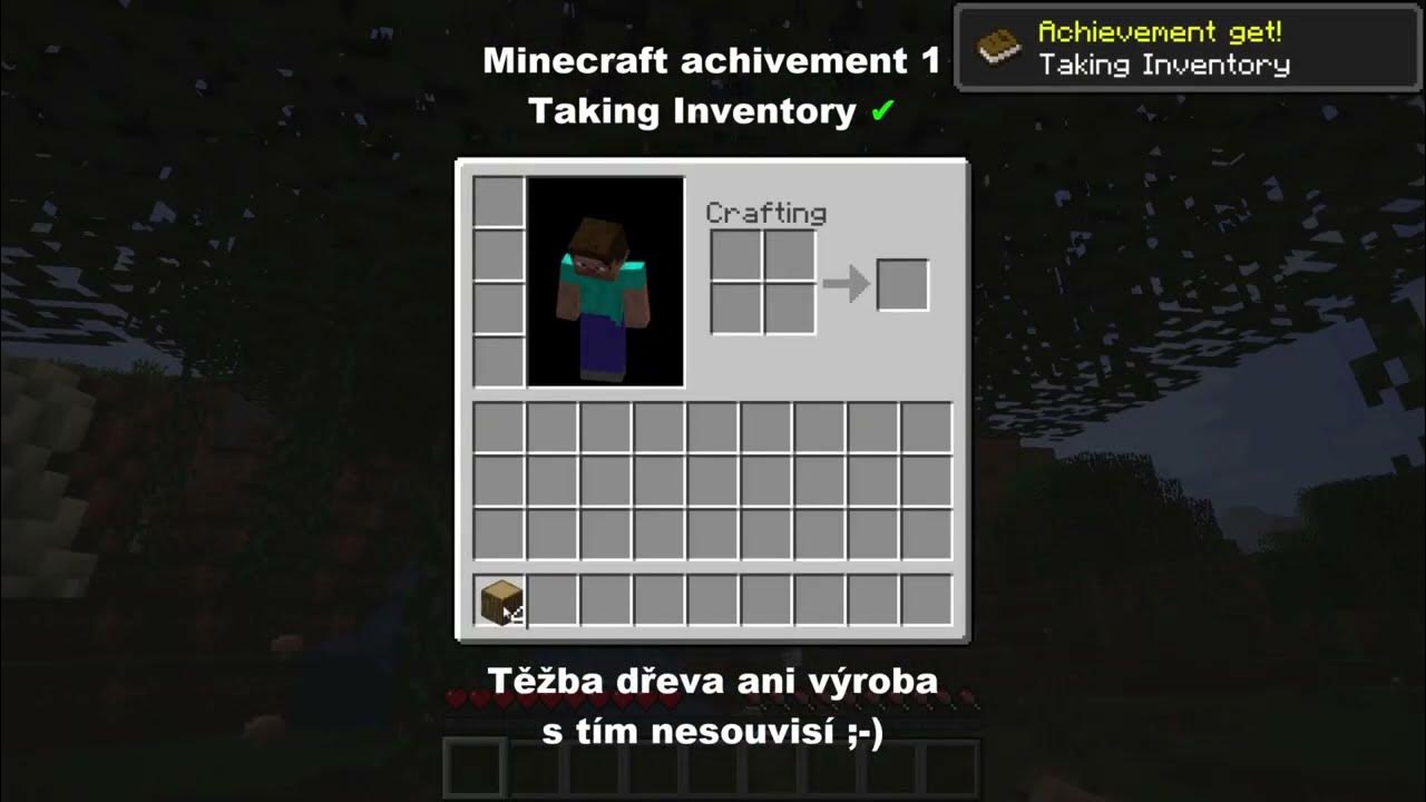 Minecraft achivement 1: Taking Inventory - YouTube