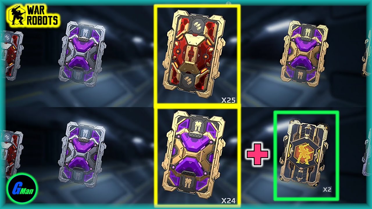 Let's OPEN Gold Robot & Weapon Data Pads | WR - War Robots - YouTube