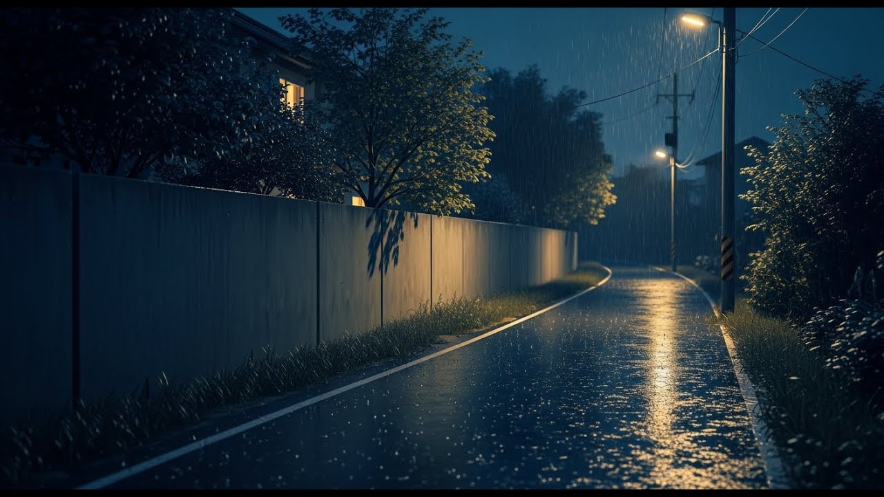 Rain Outside House in Quiet Village | Deep Sleep All Night Long - YouTube