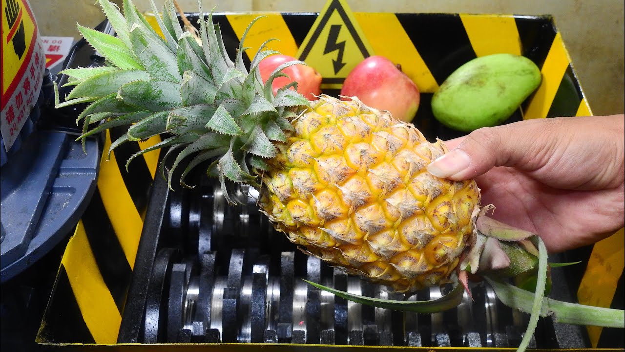 SHREDDER MACHINE VS FRUIT - YouTube