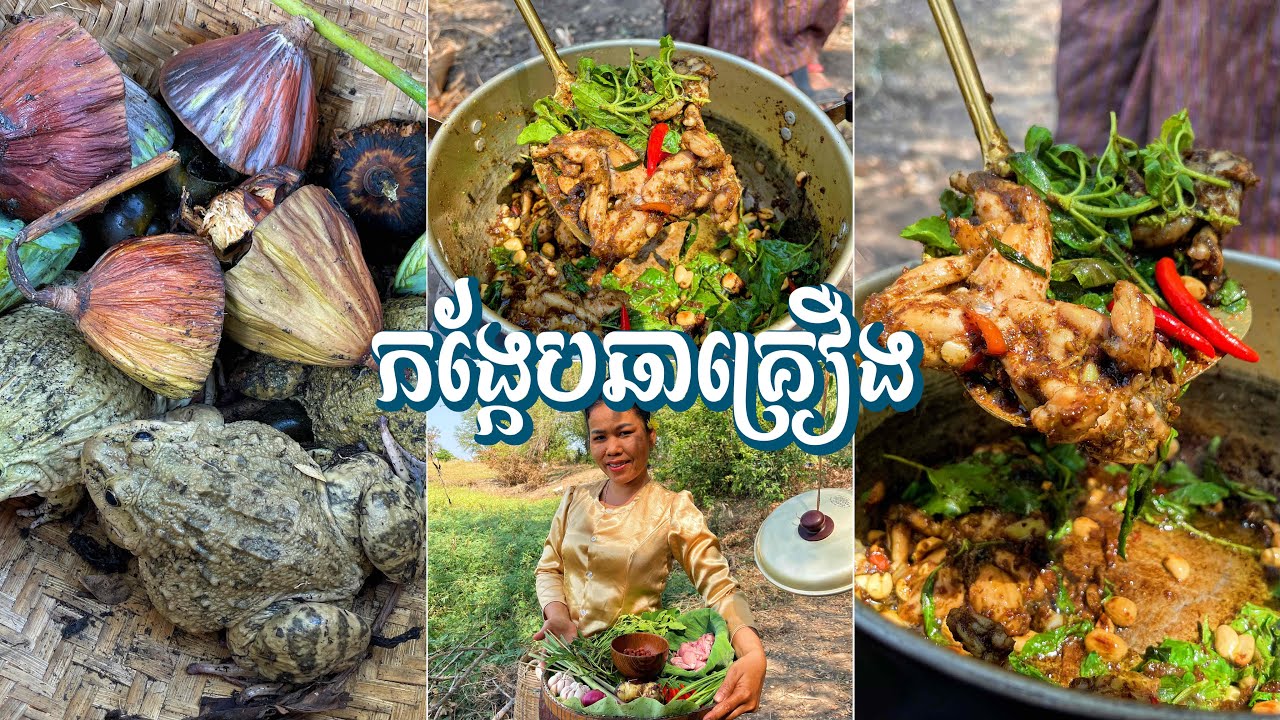 Fried Frogs/ កង្កែបឆាគ្រឿង #yummyfood #mukesh - YouTube