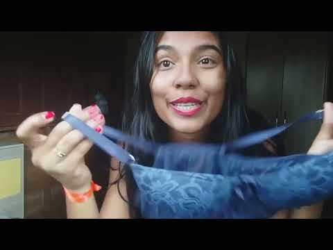 Morena linda provando calcinha 😍