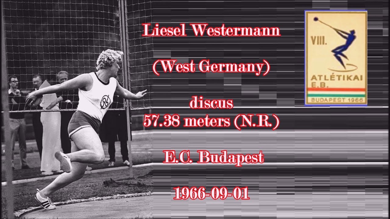 Liesel Westermann (West Germany) discus 57.38 meters (N.R.) E.C ...
