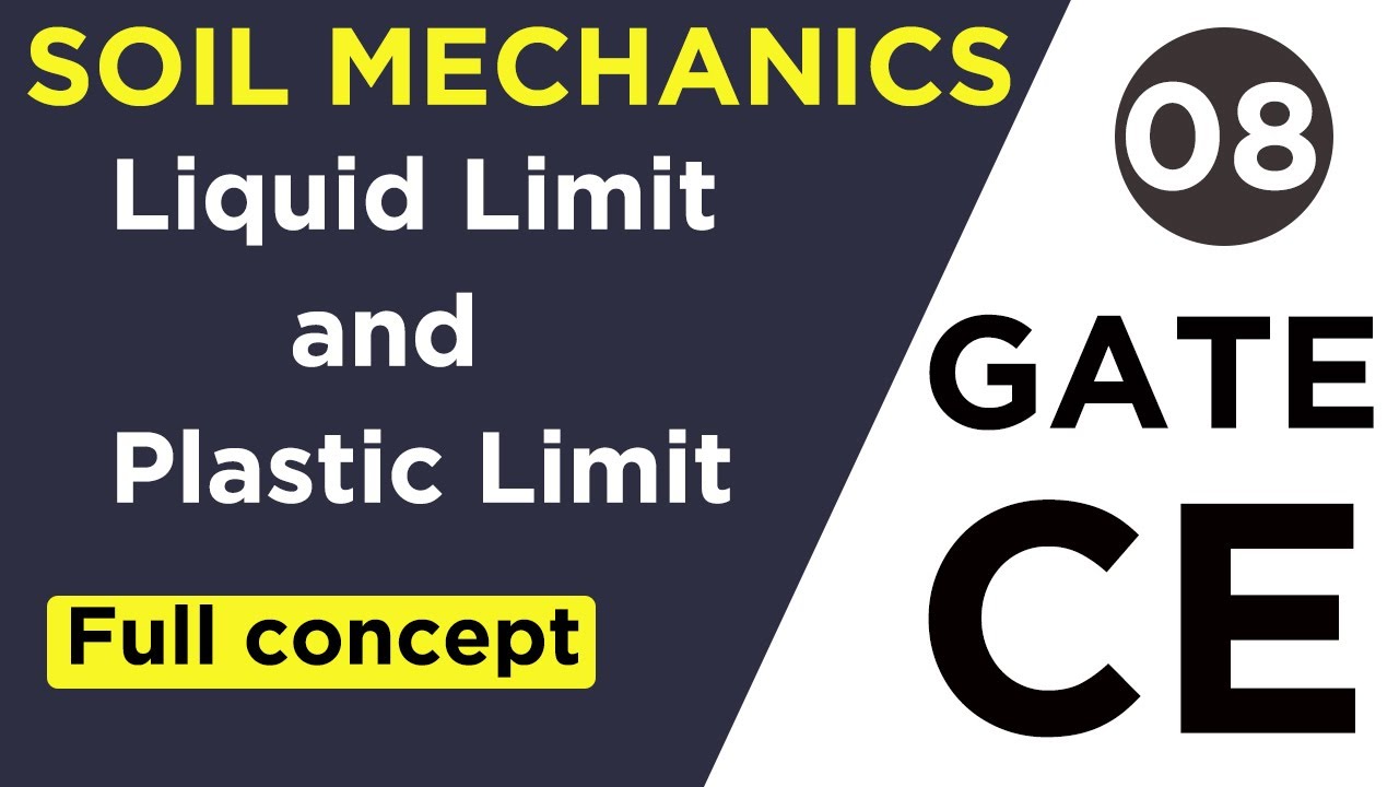 Soil Mechanics - 08| Liquid limit and plastic limit | GATE 2021 | Civil ...