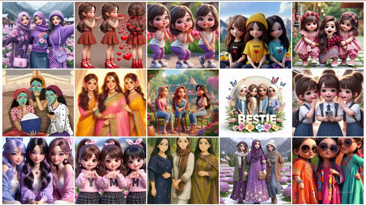 3 Friends DP Images for Girls 😊 3 Girls Friendship Profile Pics💞 3 ...