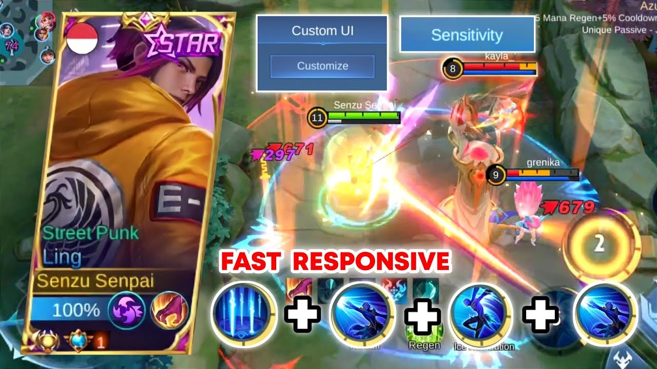 LING ALBERT STYLE COMBO FASTHAND | All Settings Custom UI & Sensitivity ...