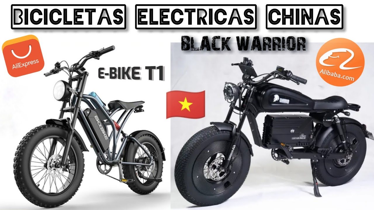 Bicicletas electricas chinas 🇻🇳 T1 EKXBIKE y BLACK WARRIOR HIMOTO ...