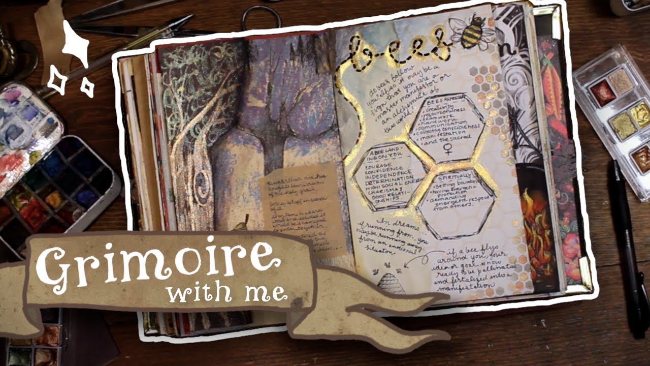 Confront the Darkness & Bee Magick - Grimoire With Me Time-lapse ...