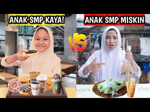 BERBURU MAKAN ANAK SMP KAYA VS SMP MISKIN |DESMA AND BESTIE