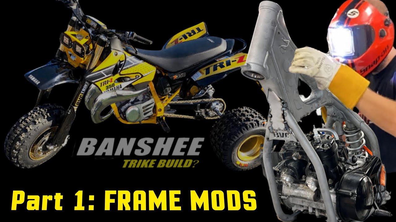Lets Build a Yamaha BANSHEE Trike! part 1 - Frame mods - YouTube
