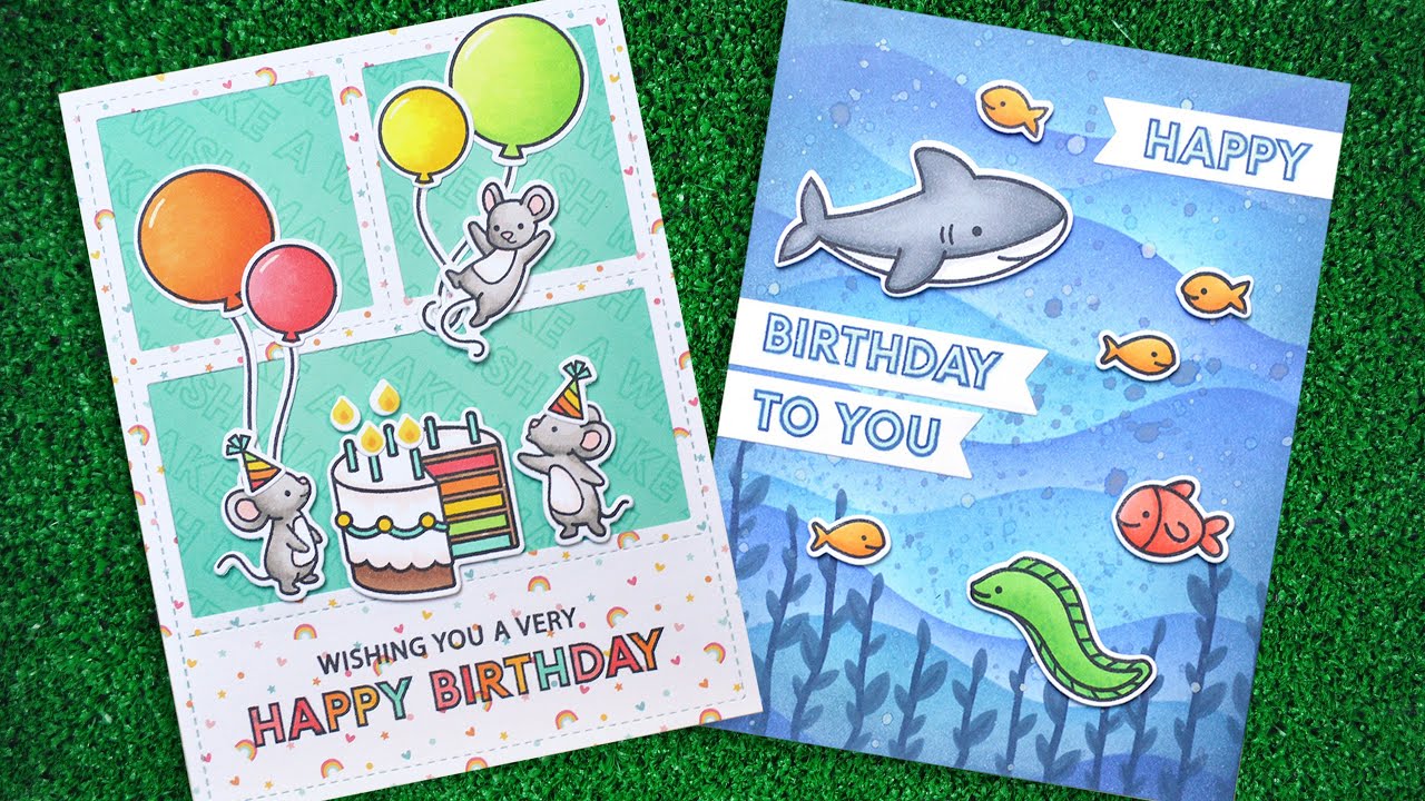 Intro to Offset Sayings: Birthday + 2 cards from start to finish - YouTube