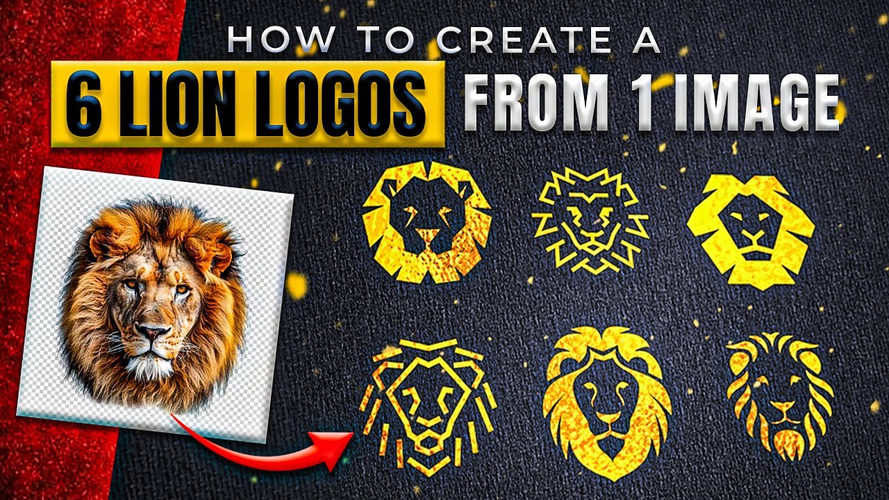 One Image → Six Lion Logos: Geometric, Monoline & Negative-Space in ...