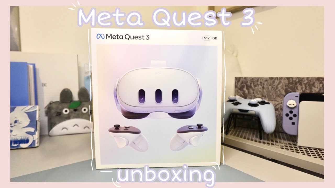 Meta Quest 3 Unboxing (VR) 🎮🫧| casual unboxing | no commentary - YouTube
