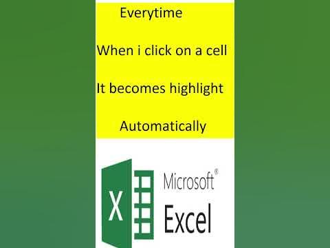 Highlight Active Cell in excel | Highlight Cells Automatically | excel tips and tricks - YouTube