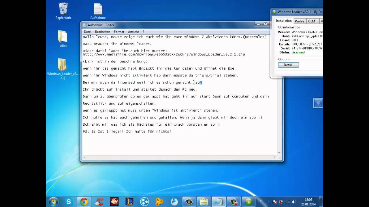 Windows 7 Crack German/Deutsch - YouTube