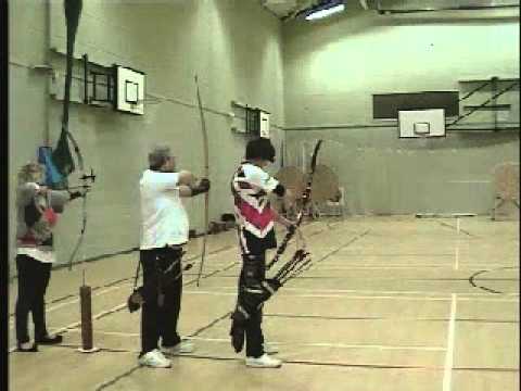 Initial shots at a moving archery target - YouTube