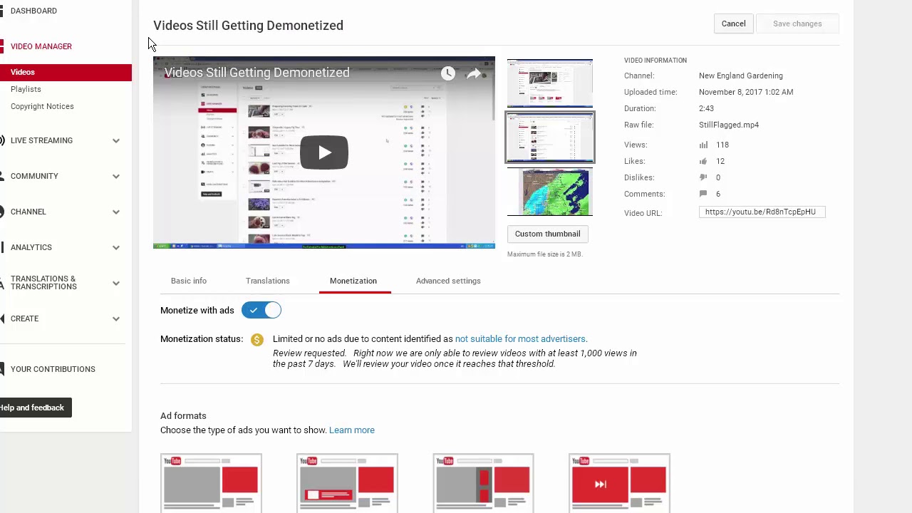 Demonetized Again - YouTube