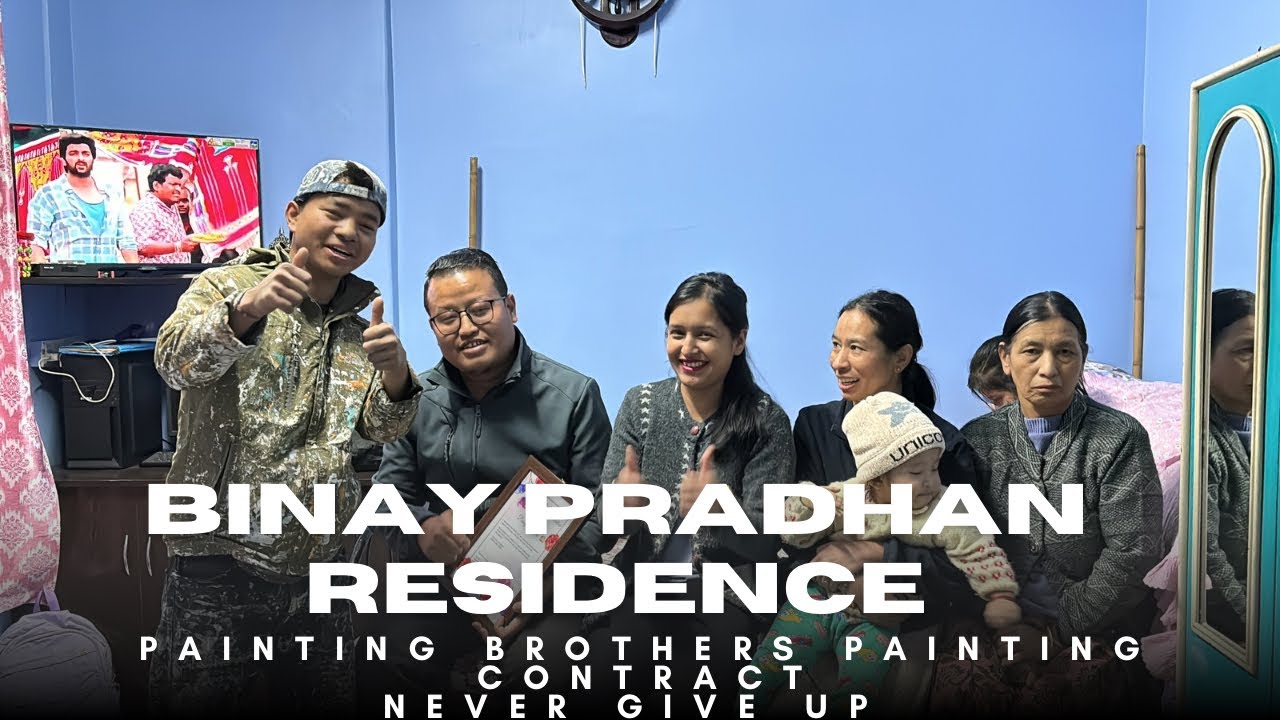 Binay Pradhan painting contract 📑 Residence 🏡 painting brothers Never Give up #design # ...
