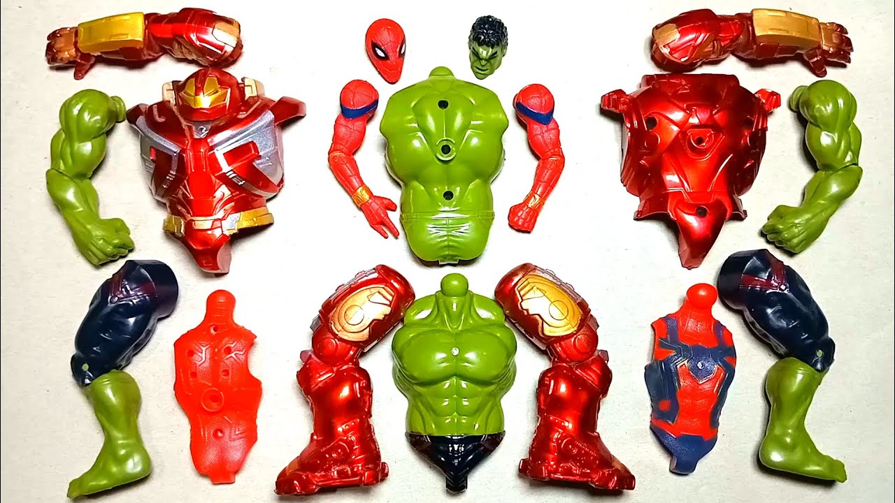 AVENGERS TOYS ASSEMBLE MARVEL'S ~ HULK BUSTER, SPIDERMAN, HULK SMASH ...