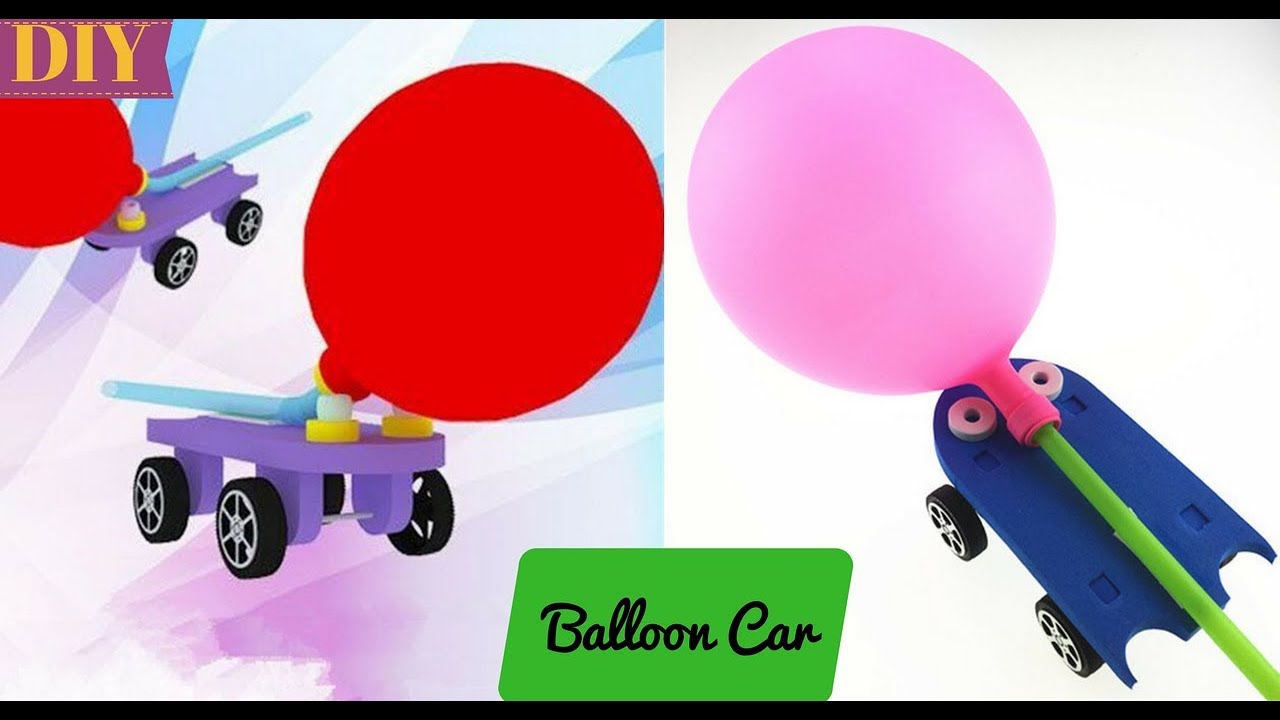 🚗🚘 How to make a Car Toy Power by Rocket Balloon DIY for Children - YouTube