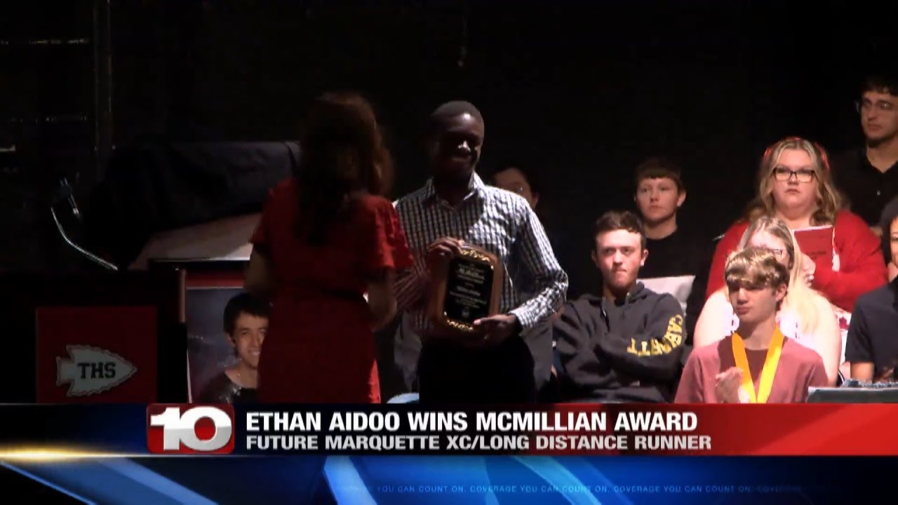 Ethan Aidoo is Awarded the Male McMillian Award - YouTube