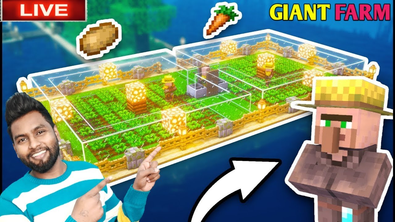 MAKING GIANT FARM IN ONE BLOCK || BB IS LIVE - YouTube