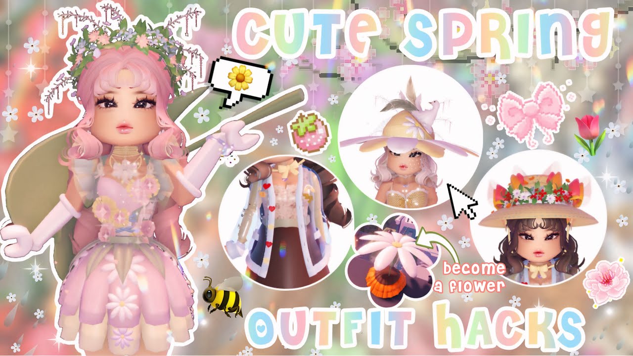 SUPERCUTE Outfit Hacks for SPRING! 🌷🌼🌧️🌱 Roblox Royale High | LauraRBLX ...