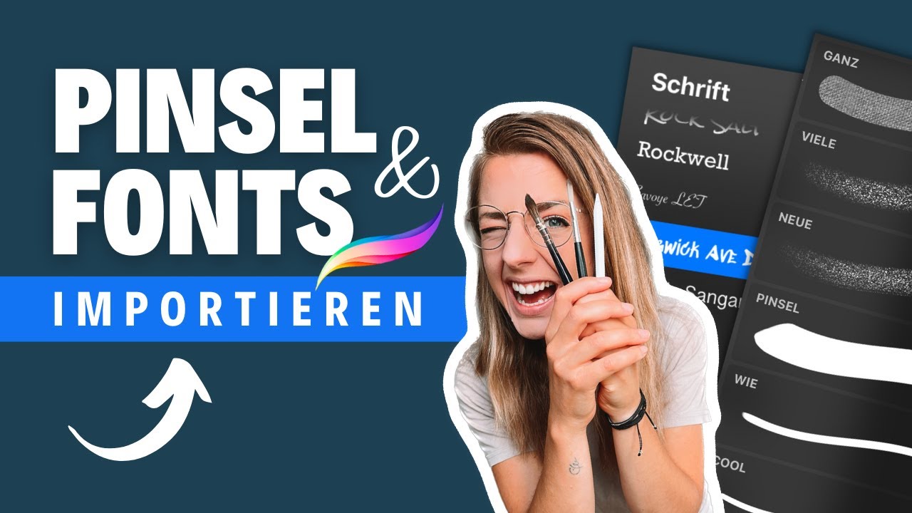 So installierst du PINSEL und SCHRIFTARTEN in Procreate - YouTube