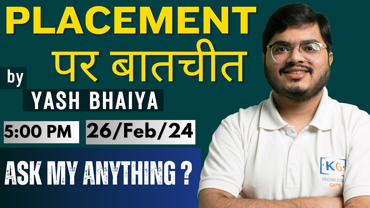 🛑LIVE - ASK ME ANYTHING Session with Yash Bhaiya | Q/A Session | Job ...