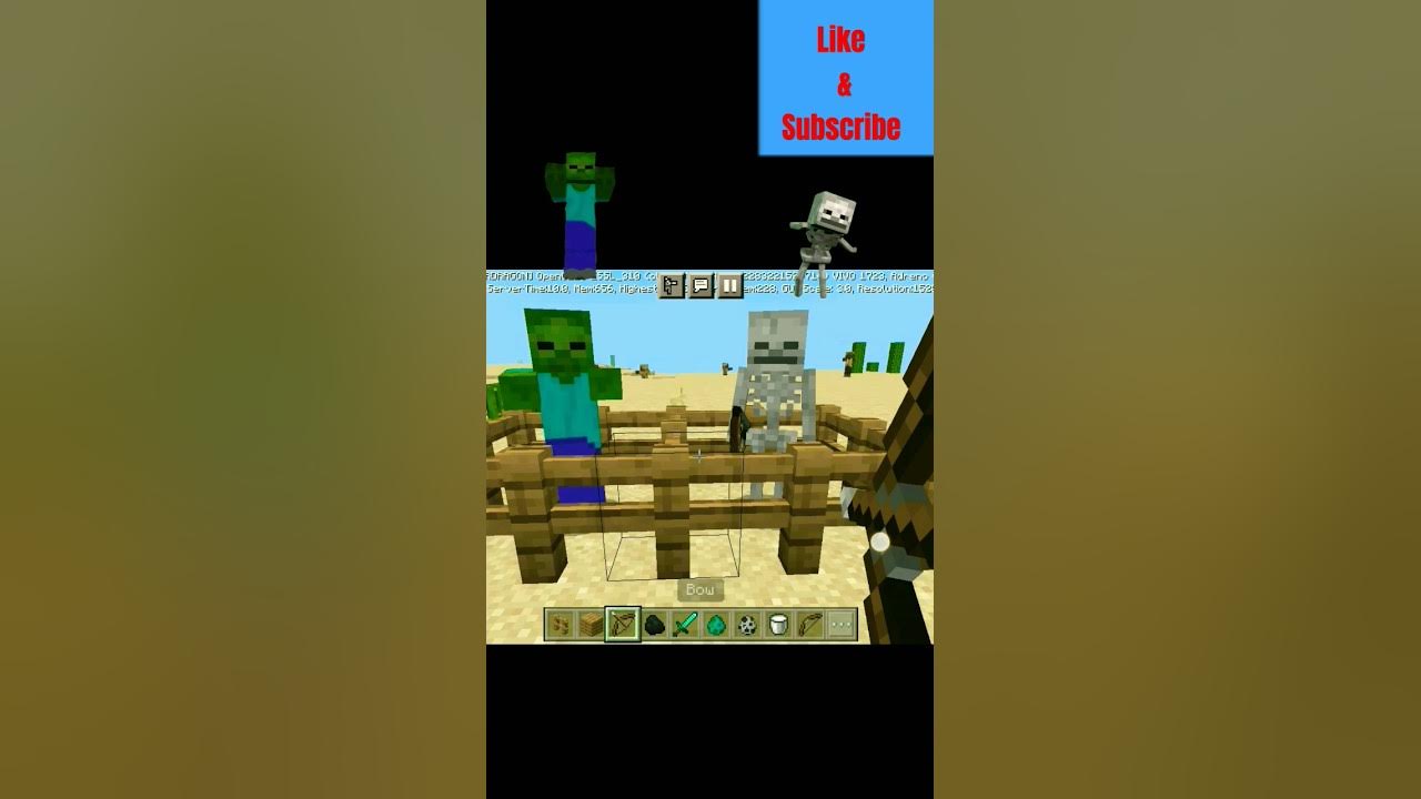 Minecraft Zombie Vs Skeleton 👿🤯💖 Youtube