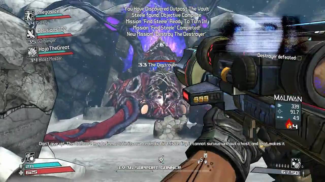 End Boss Battle -- Borderlands Spoilers - YouTube