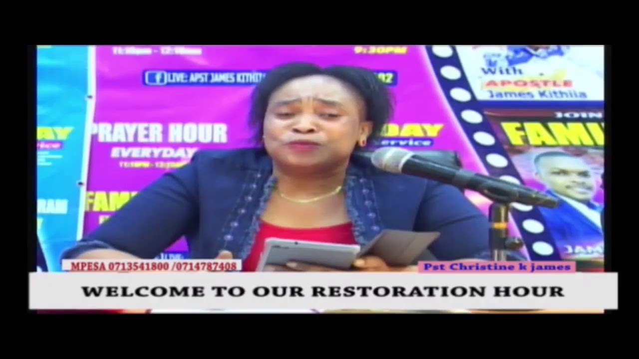 welcome to our restoration hour Pst Christine K James ministering - YouTube