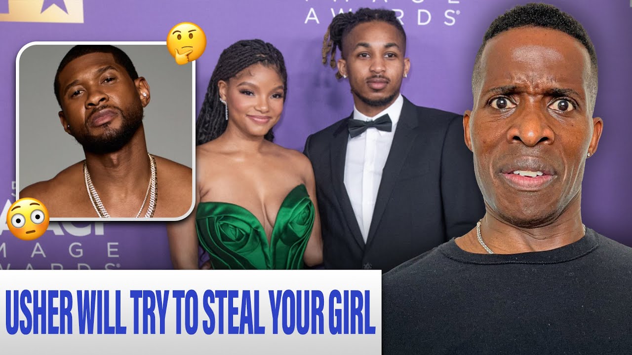 Usher Tried To Feed Halle Bailey A Cherry In Front of DDG! - YouTube