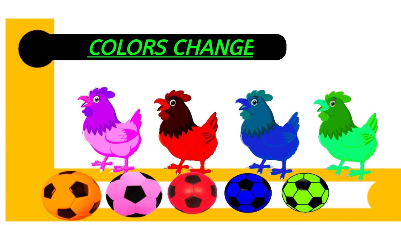 Hen colors change video | chicken colors change video | learn colors ...