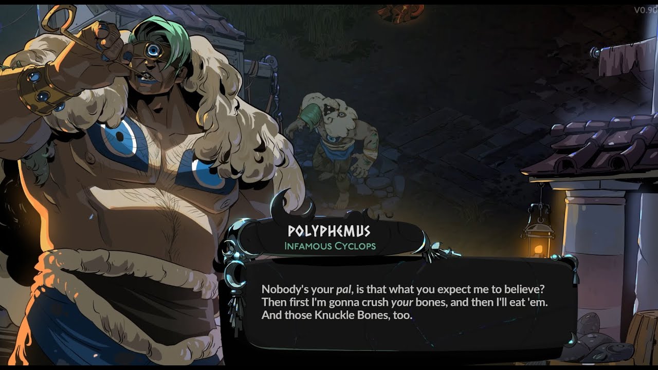Hades II - Bathtime with Nem. Polyphemus identifies the Knuckle Bones. Defeating Strife - YouTube